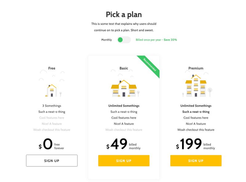3 Tier SaaS Pricing Table | Free Webflow Component